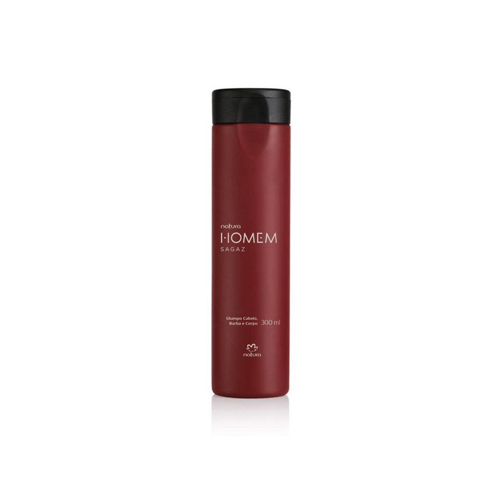 Natura Homem Sagaz Shampoo Cabelo, Barba e Corpo - 300ml | Shopee Brasil