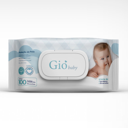 Toalhas Umedecidas Hipoalergênicas Gio Baby 100und - Chams | Shopee Brasil