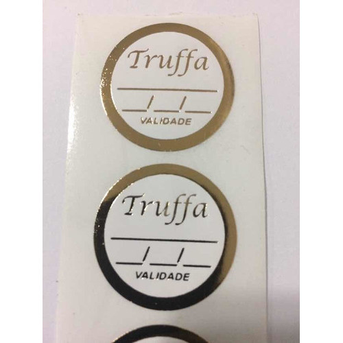 Cartela Com 100 Etiquetas Truffa Sabor Validade | Shopee Brasil