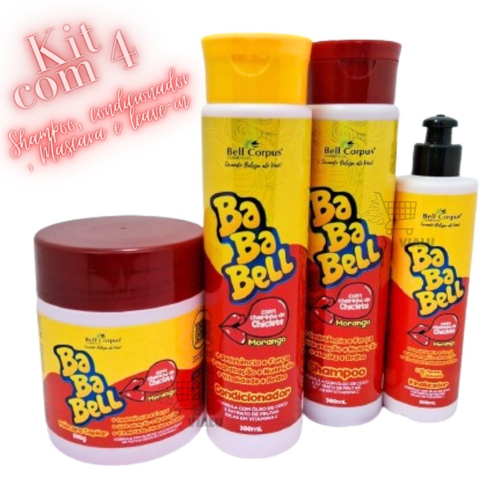 Kit capilar Bababell - Bell corpus (4 Itens) - Cheiro Chiclete de ...