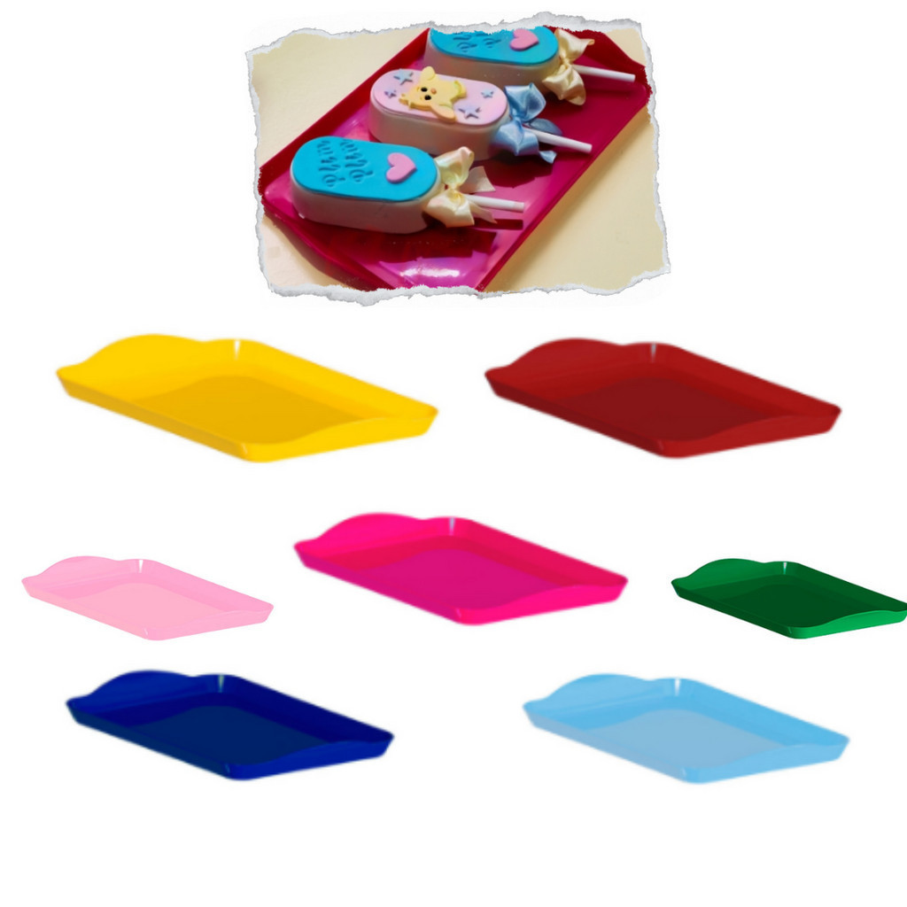 Bandeja Pequena Decorativa 20x13 cm (Várias Cores ) para Doces Salgados ...