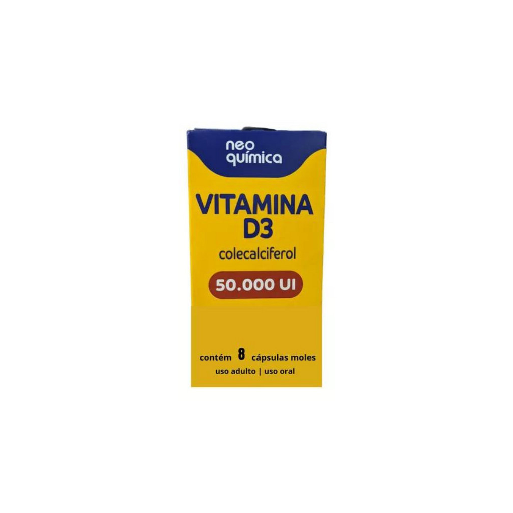 Vitamina D3 50.000 ui 8 Cps Neo quimica | Shopee Brasil