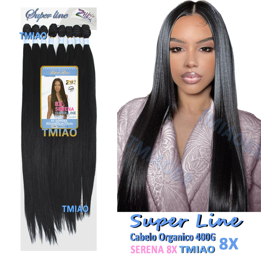 Cabelo Orgânico Liso Super line Serena 70cm 400g Semelhante | Shopee Brasil