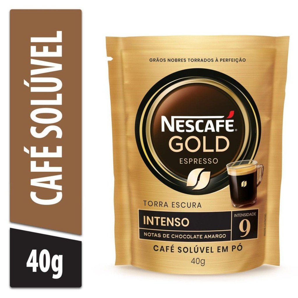 Café Solúvel Gold Espresso Intensidade 9 Nescafé Sache 40g | Shopee Brasil