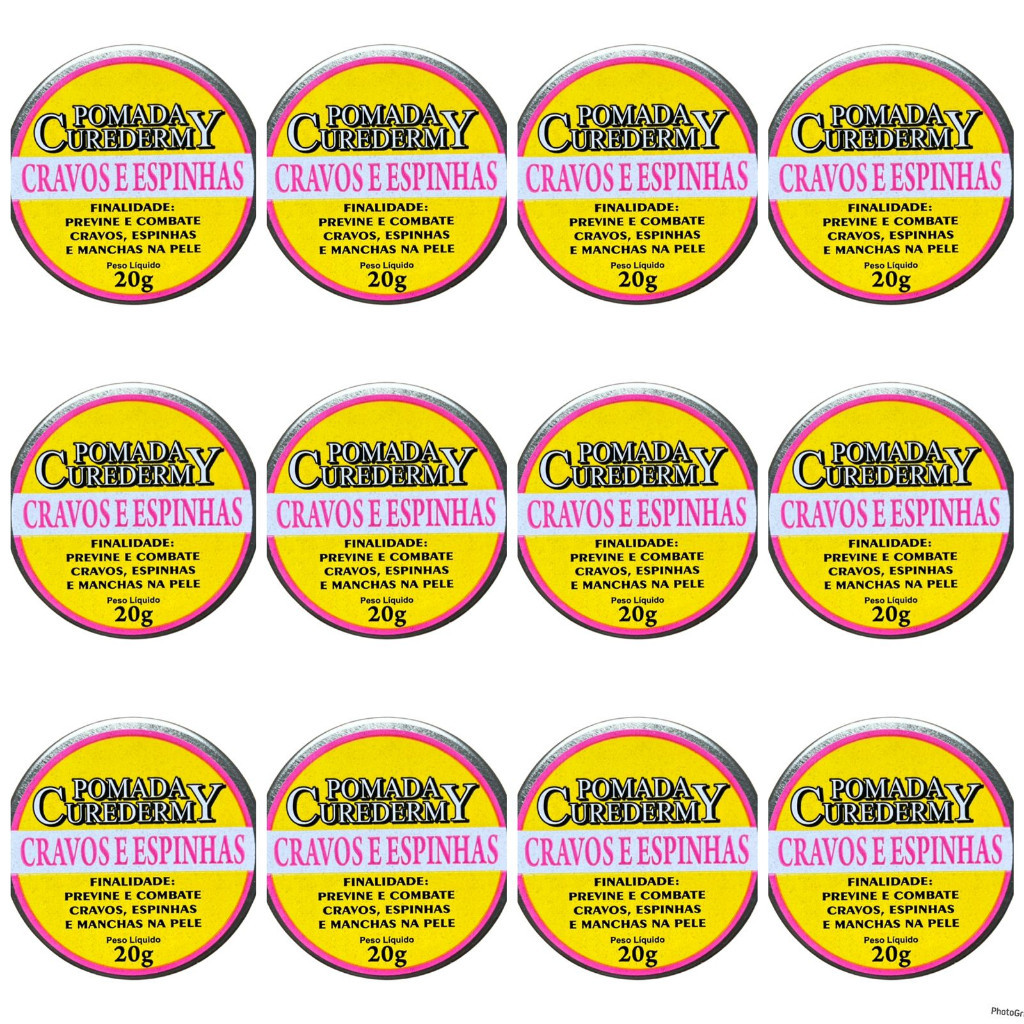 12 UN Pomada Curador Cravos & Espinhas | Shopee Brasil