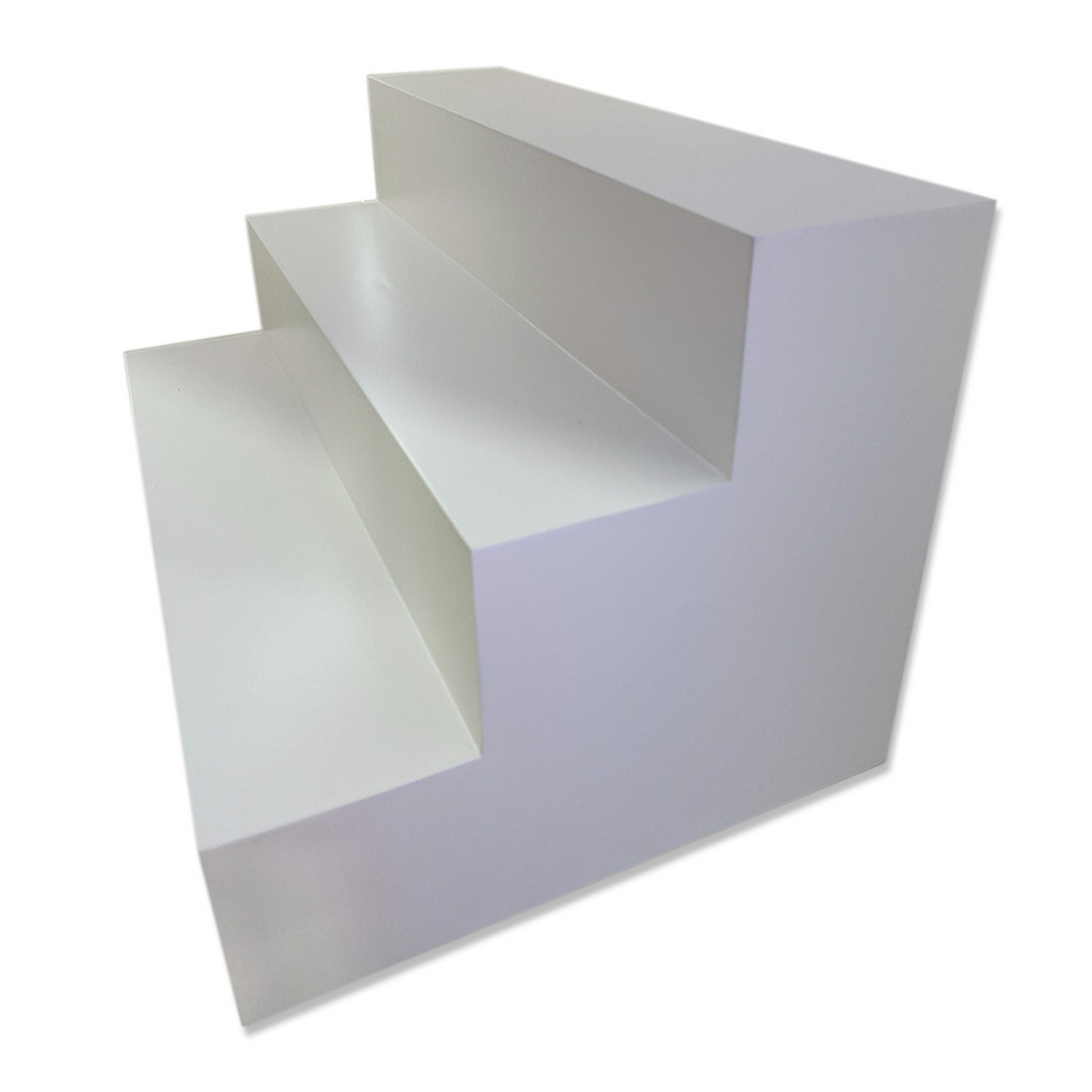Expositor de Mesa Vitrine Arquibancada Escada 3 andares lisa MDF ...