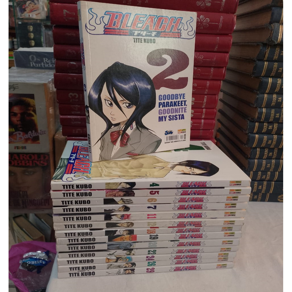 COLEÇÃO BLEACH - COM 14 VOLUMES - (2/4/5/6/7/11/12/18/19/20/22/24/26/29 ...