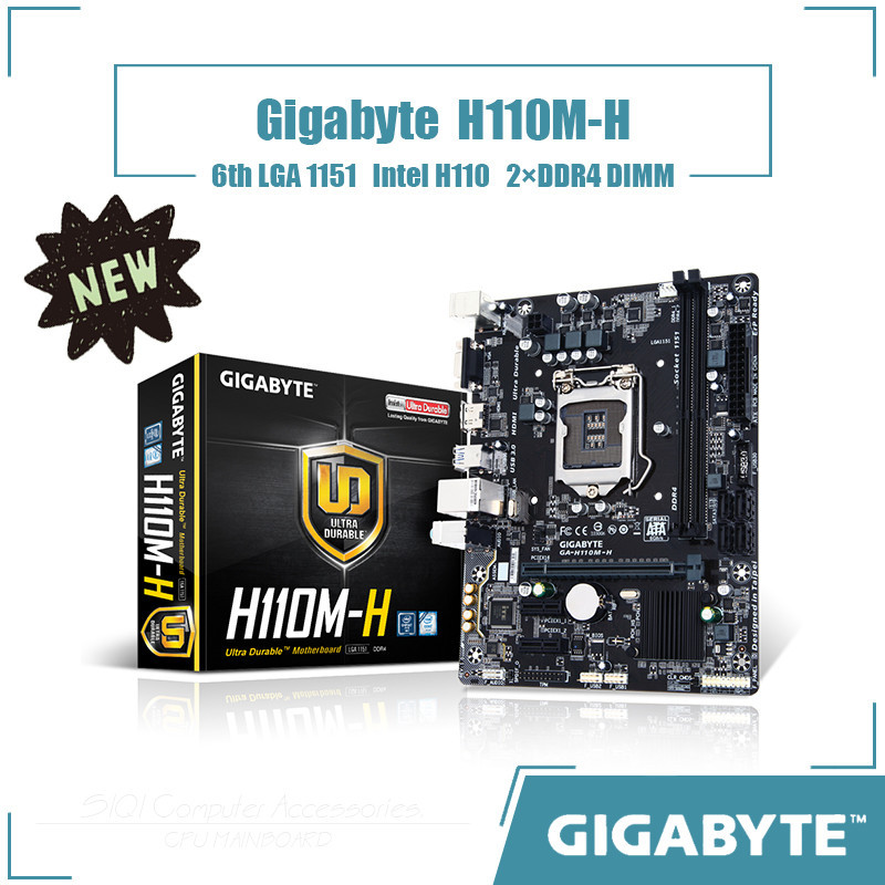 Placa-Mãe Gigabyte H110M-H LGA1151 2xDDR4 DIMM Intel H110 chipset De ...