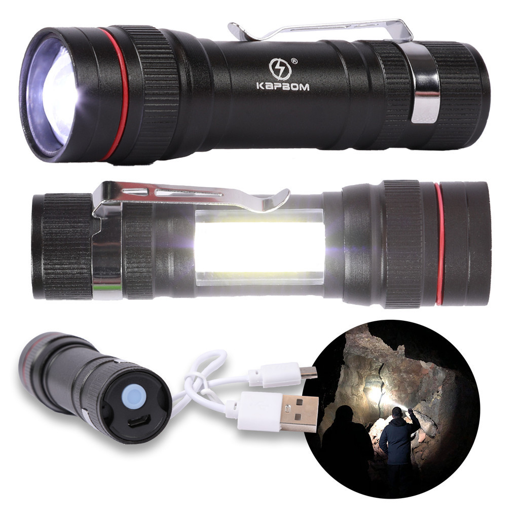 Lanterna LED Recarregável: Zoom AjustávelMini Lanterna Com Led E Zoom ...