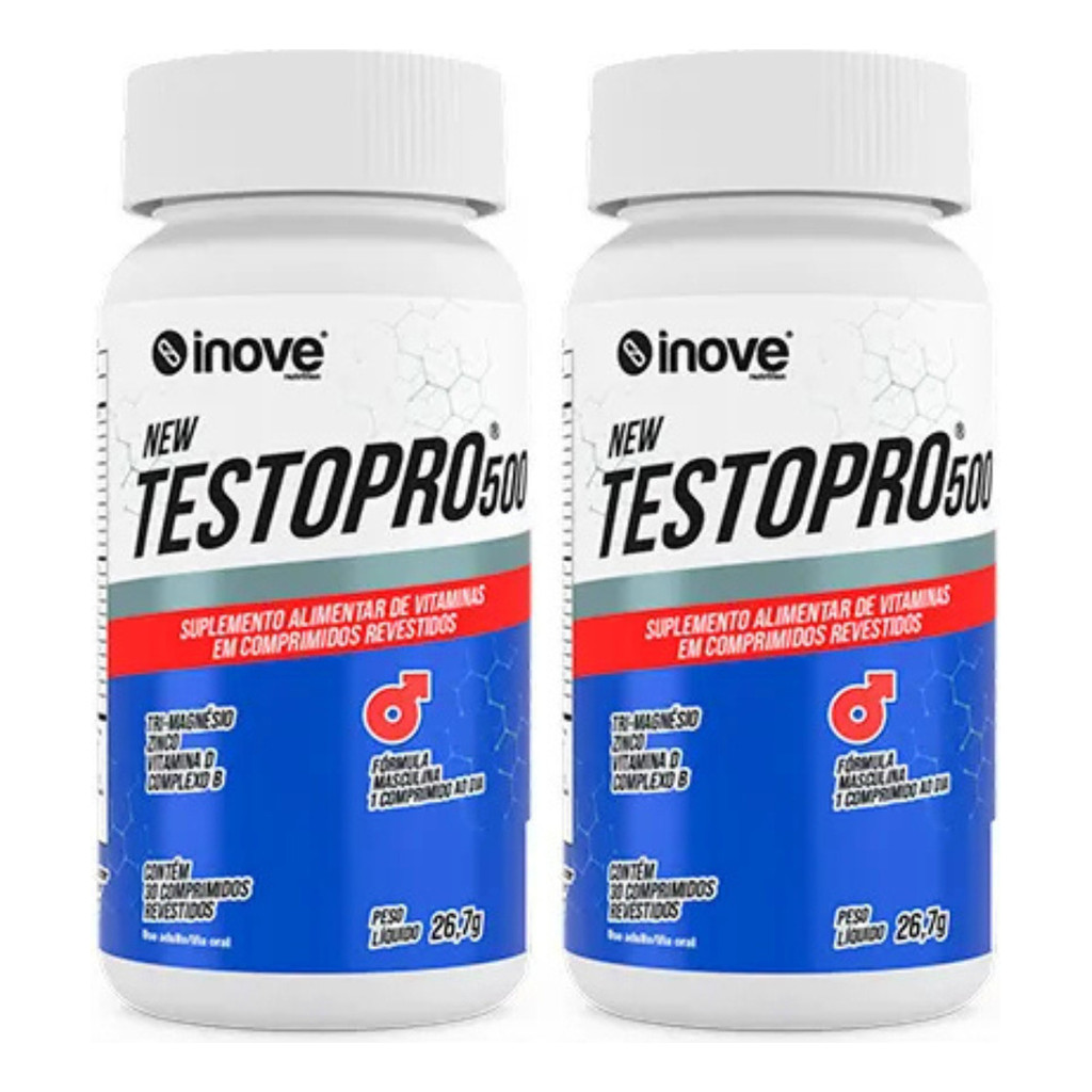 Kit 2 Testopro 500mg 60un - Suplemento Completo Para Homens | Shopee Brasil
