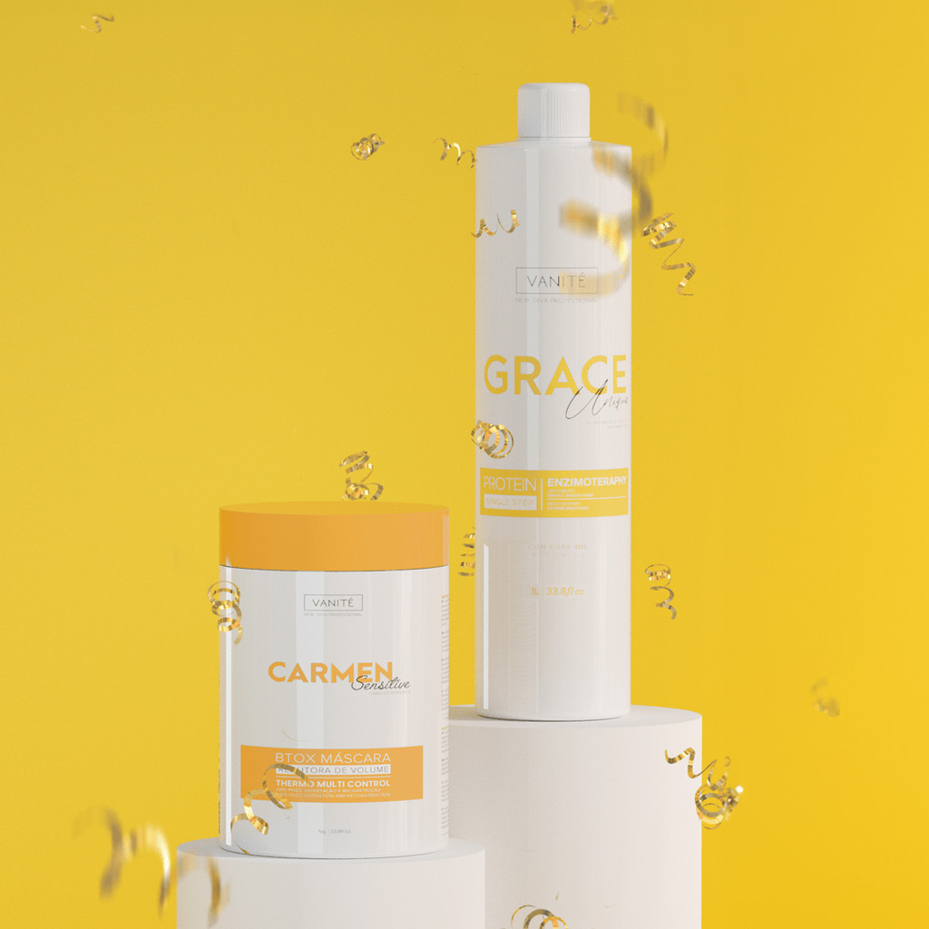 Kit Escova Progressiva Grace Unique 1000ML + Btox Capilar Carmen ...