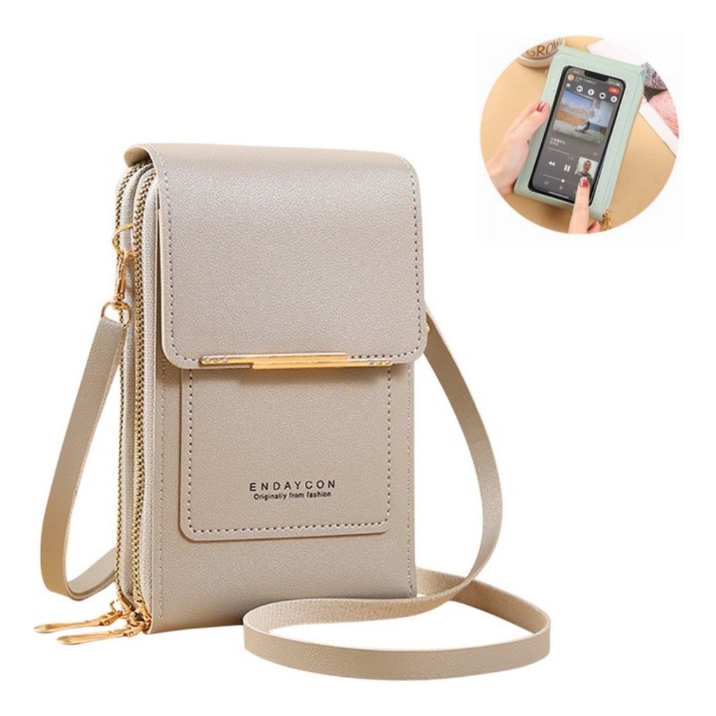 Bolsa De Couro Ombro Feminina Tocar Touch Cellular Multiuso Alta ...