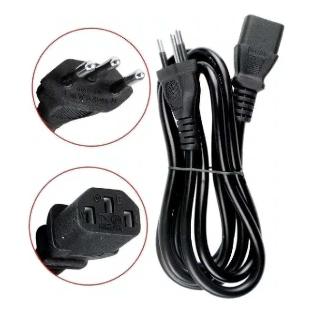 Kit 10 Cabo Força Energia Pc Atx Monitor Cpu Ac Biv | Shopee Brasil