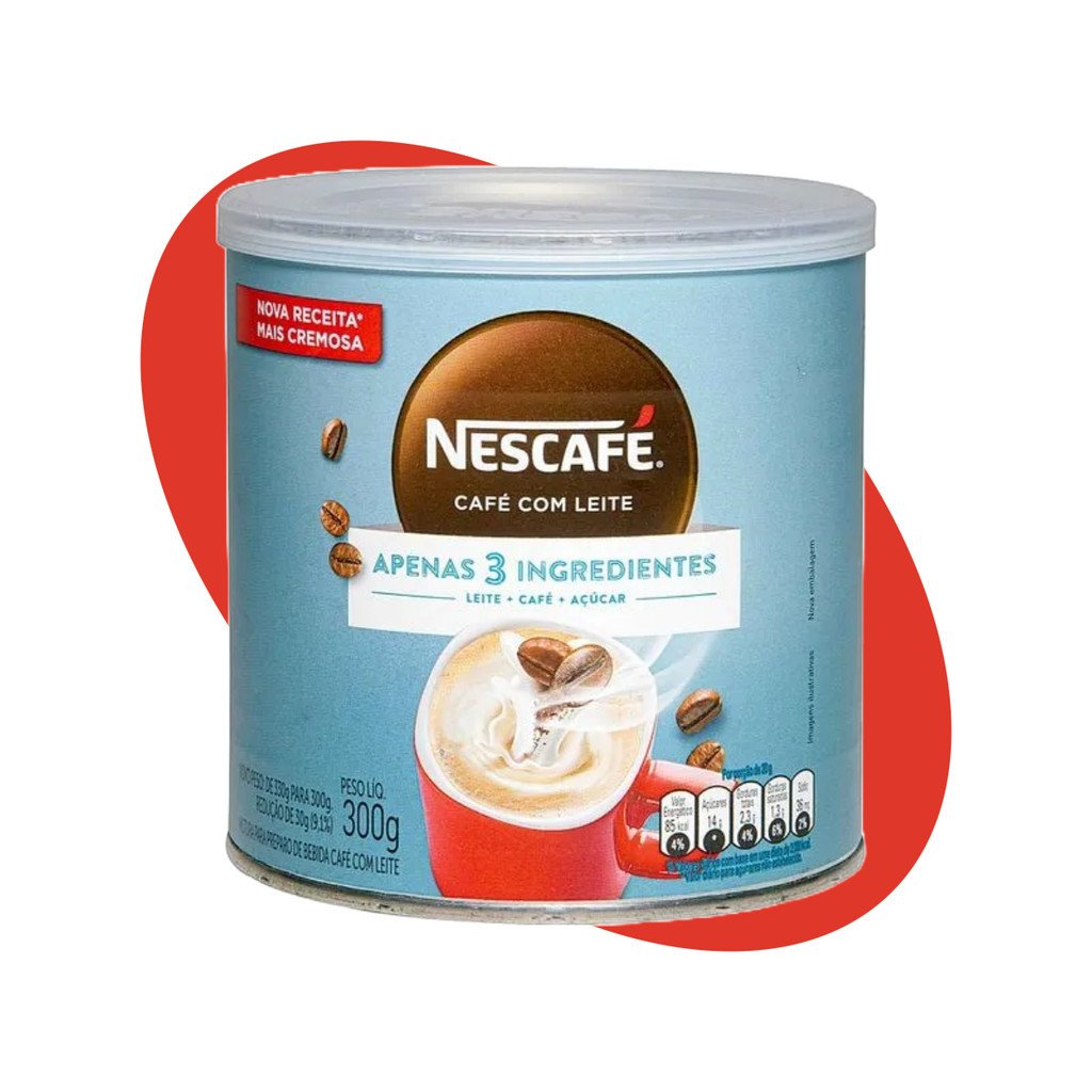 Café com Leite Solúvel Nescafé Lata 300g | Shopee Brasil