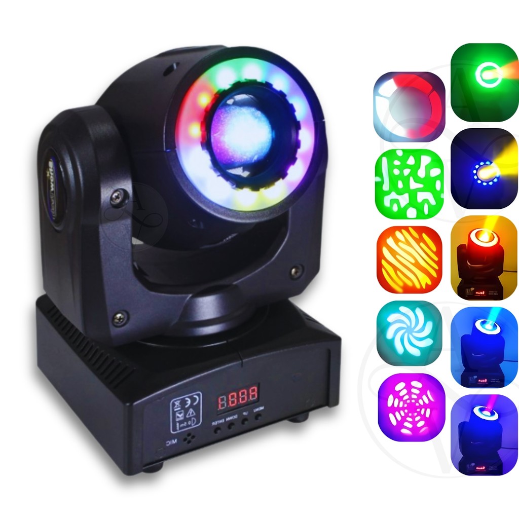Mini Moving Head Spot 60w St-s601 SPOT COM BORDA LED DMX GOBO efeito ...