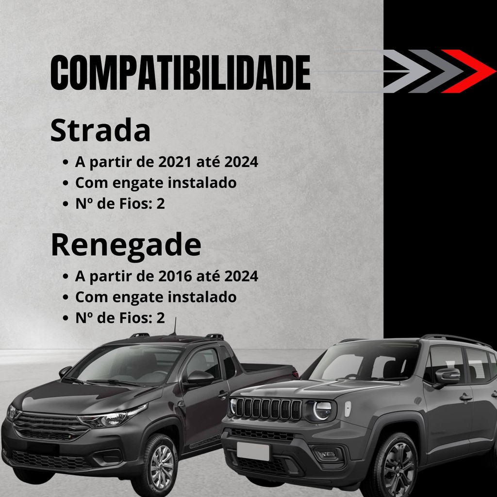 Módulo Iluminação De Carretas Engate Strada Renegade Tury Connect Ip 5. ...