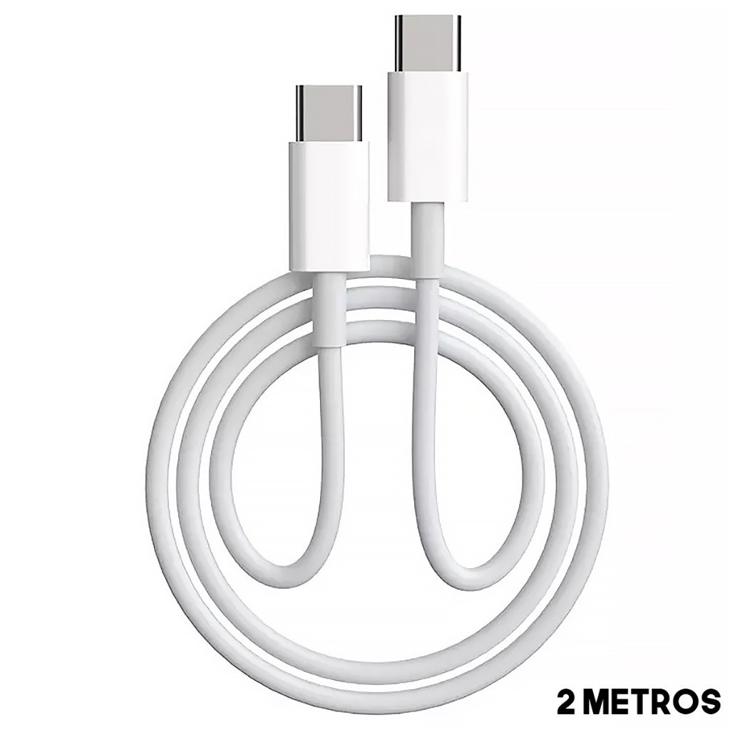 Cabo Carregador Turbo Ultra Rapido Samsung Motorola Tipo C Para Tipo C USB-C 2 Metros | Shopee ...