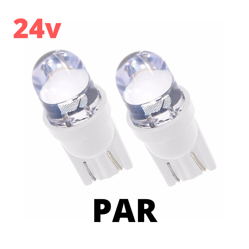 Lampada led T10 1 led branco 24V (2 Unidades) | Shopee Brasil