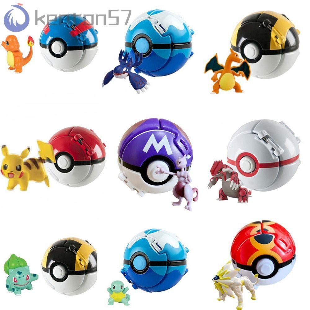 KENTON Pokemon Elf Ball Litten Rockruff Kids Toy Variant Ação Figura ...