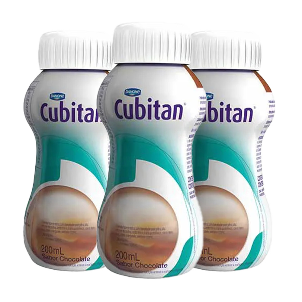 PACK 3 Cubitan Danone Chocolate 200ml | Shopee Brasil