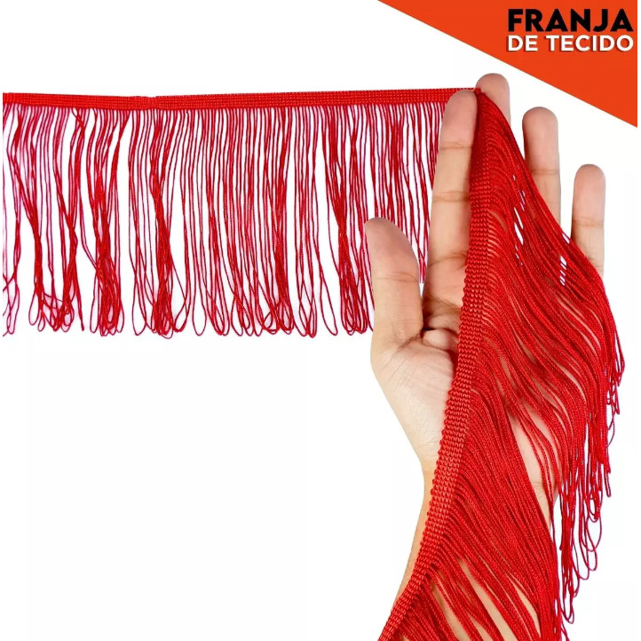 Franja de Tecido Acetinado - 10cm - Grade de Cores - Rolo C/10 Mts COR ...