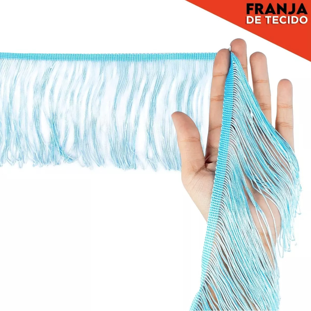 Franja de Tecido Acetinado - 5cm - Grade de Cores - Rolo C/10 Mts COR ...