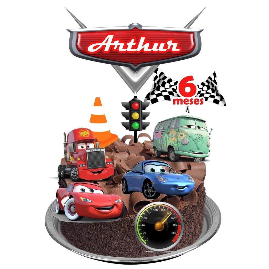 Topo Topper De Bolo Carros Disney o Filme | Shopee Brasil