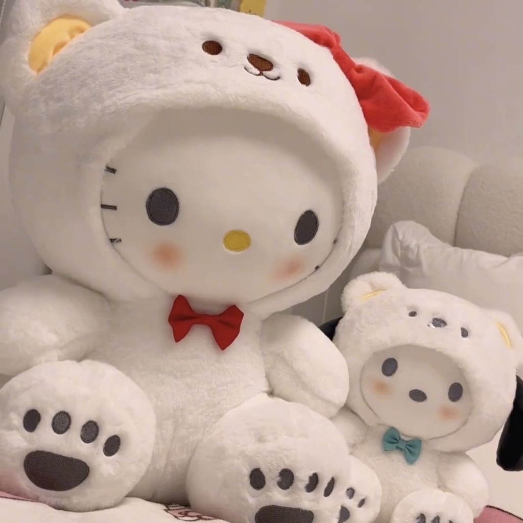 Hello Kitty Sanrio Plushies Canela Kuromi Pochacco Melody Doll Cos Bear ...