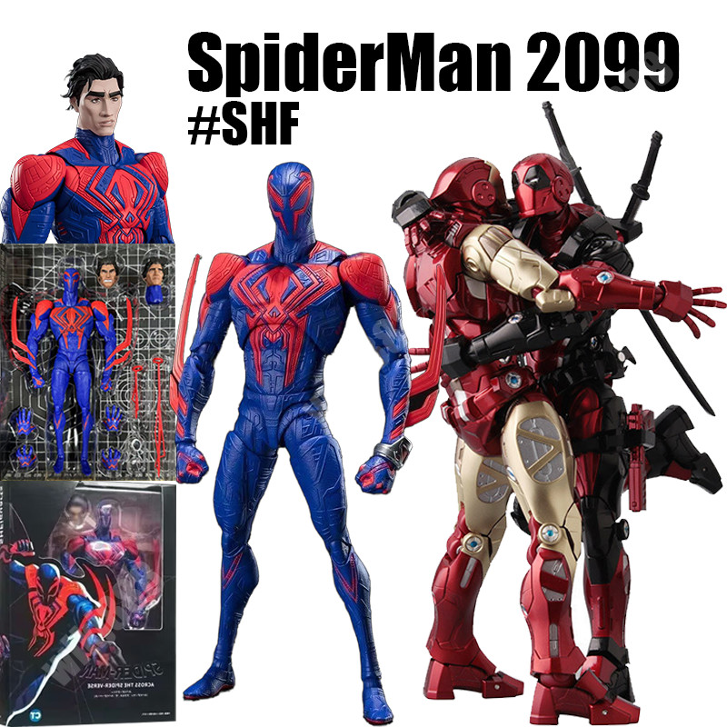 Homem Aranha De Ferro De Borda Sangrante Deadpool Marvel 2099 SHF Miles ...