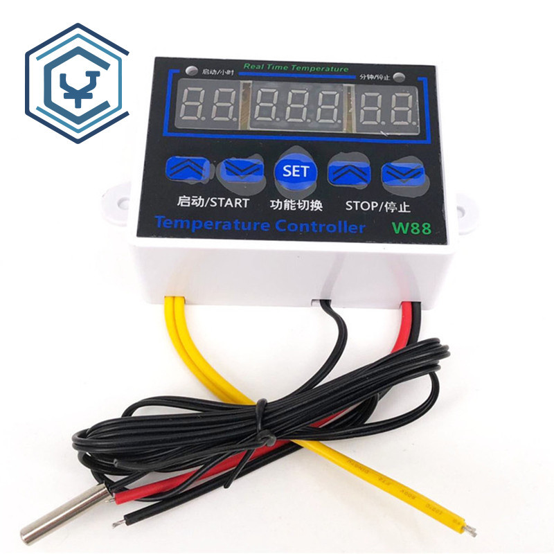 W88 12V/220V 10A Digital LED Controlador De Temperatura Interruptor De Controle Do Termostato ...