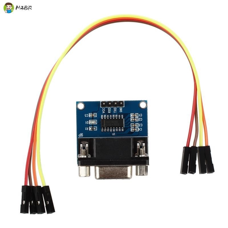 MAX3232 RS232 Porta Serial Para Módulo Conversor TTL DB9 Conector W/4 Cabos De Salto | Shopee Brasil