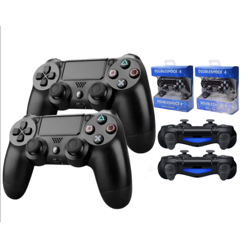 KIT com 2 Controles Compatível Com Ps4 Sem Fio Joystick Manete Ps4 e Pc ...