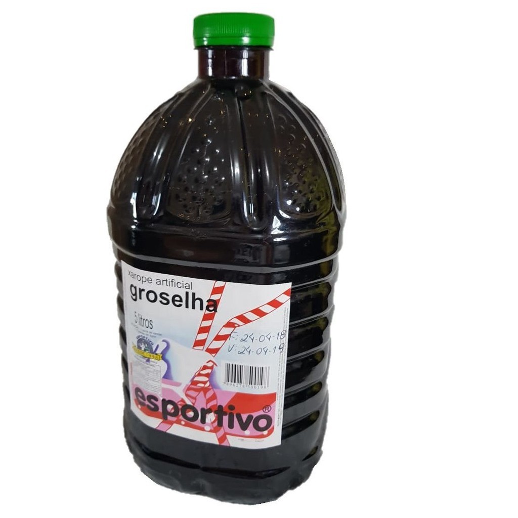 Xarope de Groselha Esportivo - Galão de 5 litros, Contém Suco Natural ...
