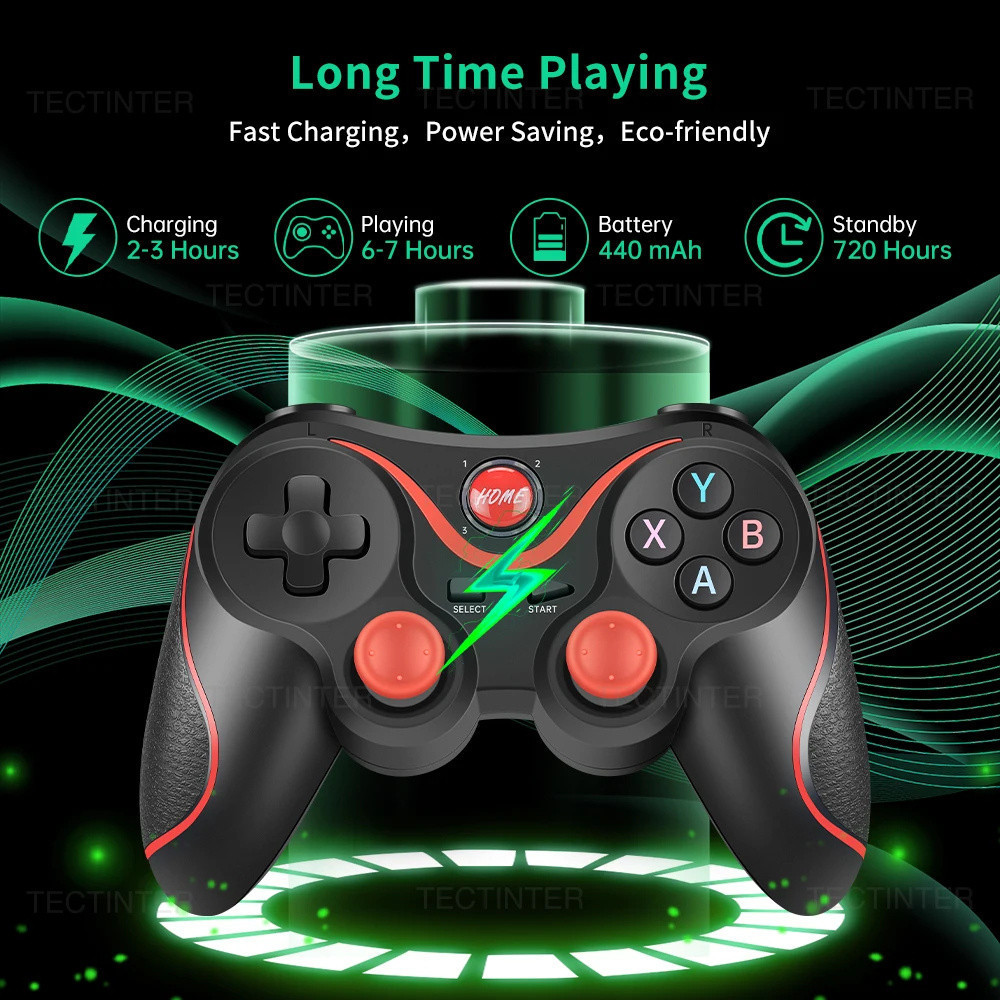 Controlador sem fio Terios T3, gamepad Bluetooth, compatível com Switch ...