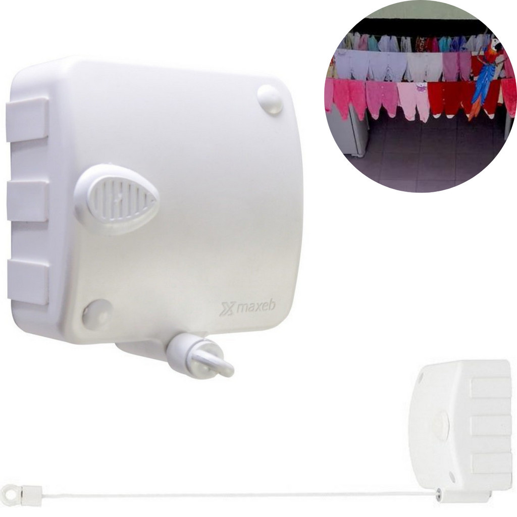 Varal de Parede Organização Inteligente Retrátil Mágico Automático ...