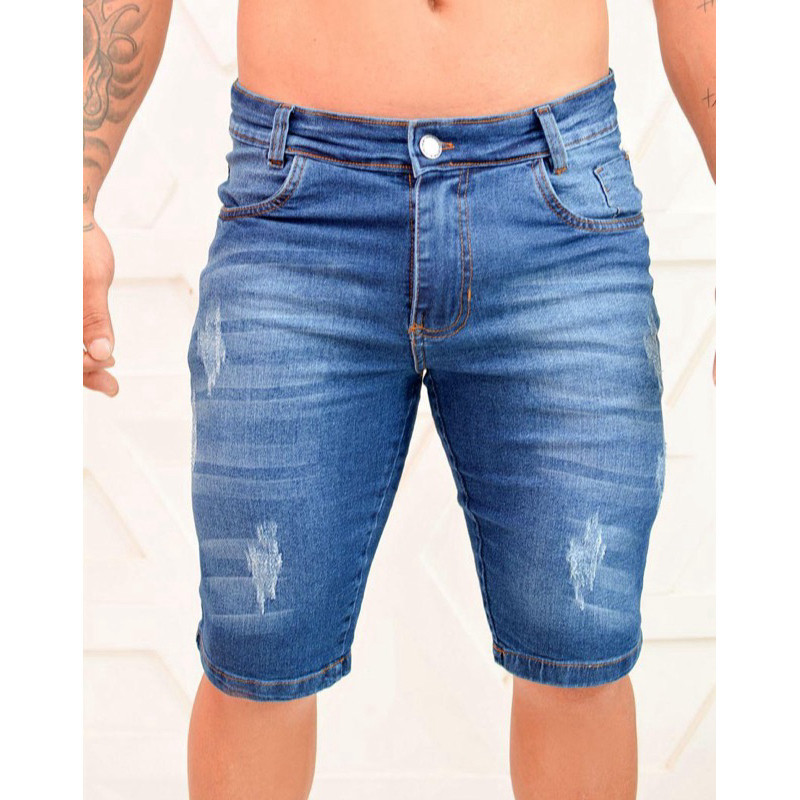 KIT 3 BERMUDA JEANS MASCULINA | Shopee Brasil