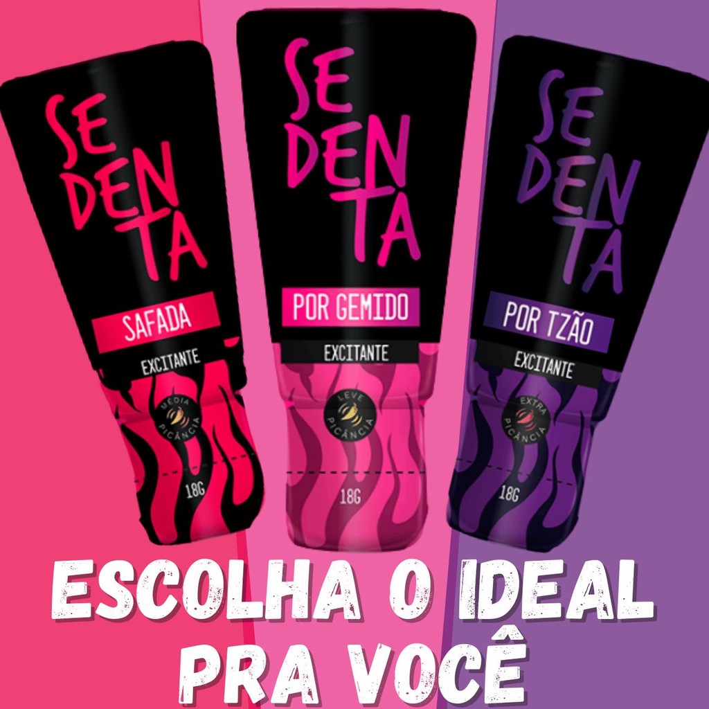 Escolha seu Lubrificante Sedenta Tesão Gemido Safada 18g Gel Sabores ...