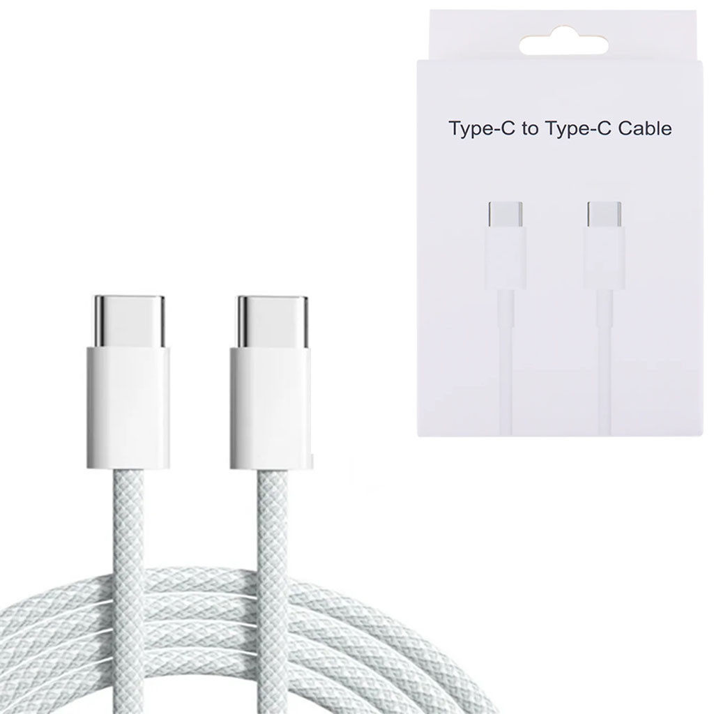 Cabo de carregador USB Tipo C Tecido trançado Com Carregamento rápido e ...