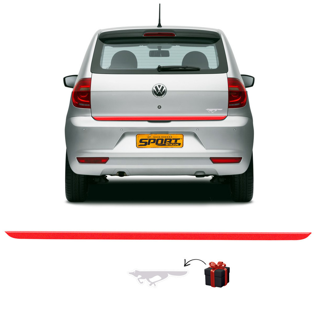 Friso Do Porta malas Fox 2012 Até 2015 Vermelho Refletivo | Shopee Brasil