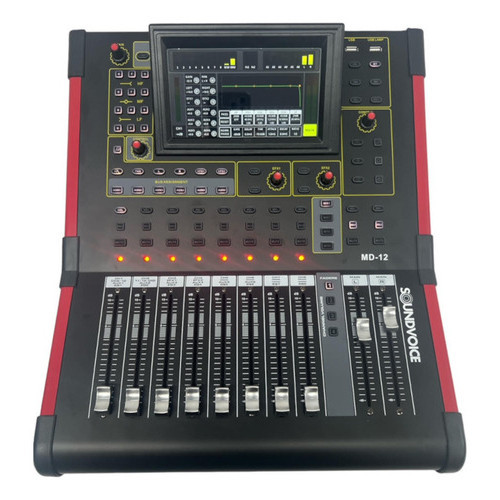 Mesa De Som 12 Canais Aurea MD-12 Soundvoice Bivolt, Com Tela Touch 7 ...