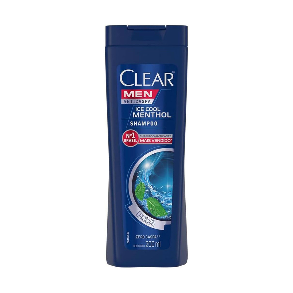 SHAMPOO ANTICASPA ICE COOL MENTHOL CLEAR MEN 200ML | Shopee Brasil