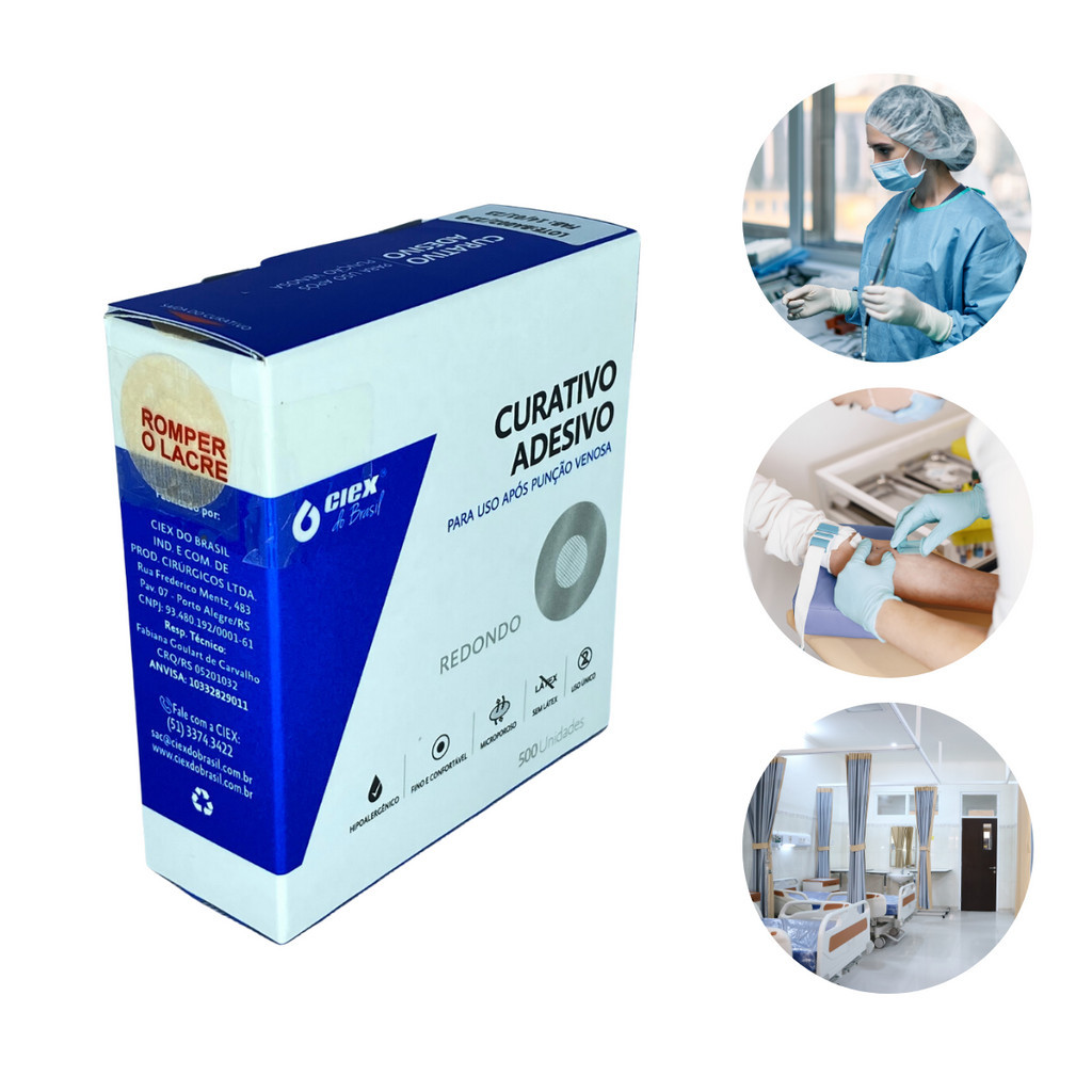 Bandeide Redondo Pequenos Ferimentos Ciex Caixa 500 Unidades | Shopee ...