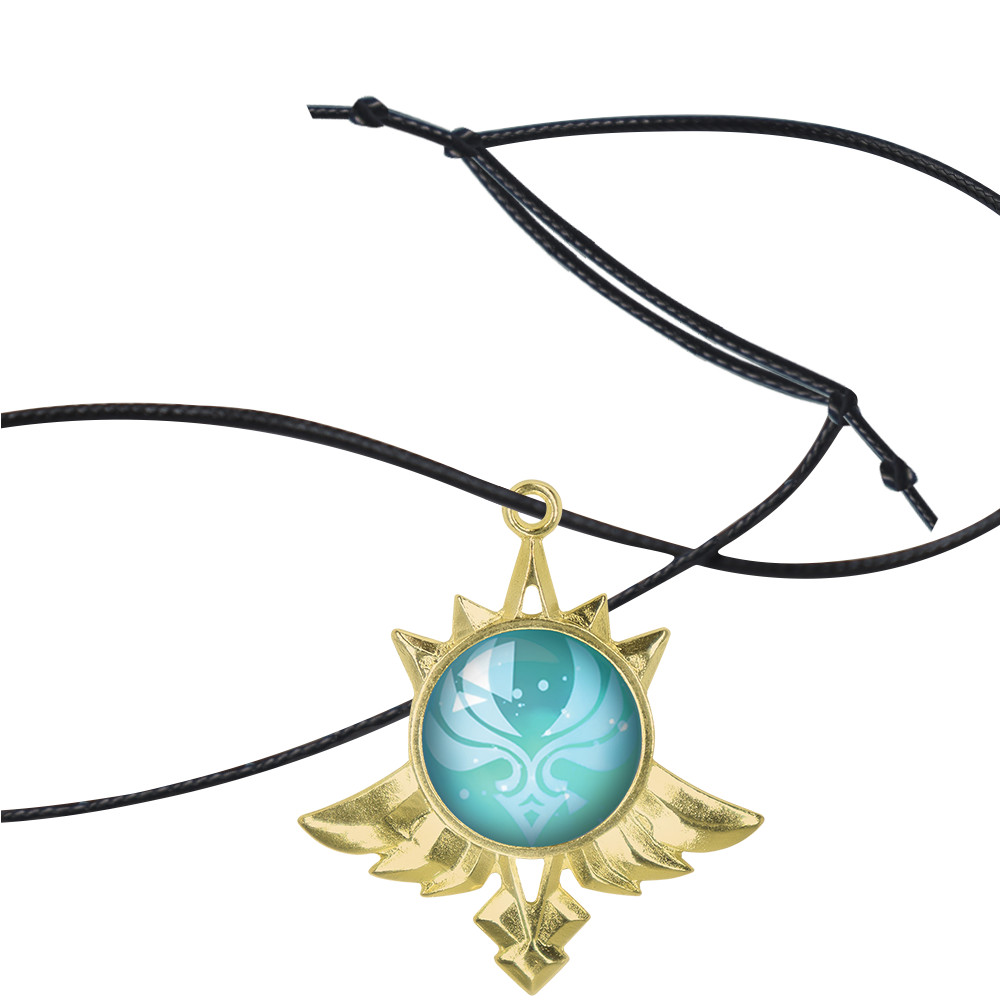 Colar Genshim Impact Visão Anemo Vento De Metal Sayu Cordão Regulavel ...