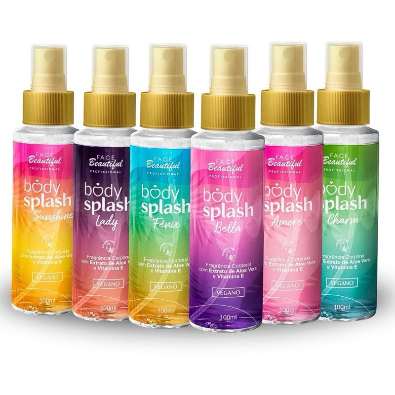 Kit 6 Body Splash - Linha Face Beautiful - Lançamento | Shopee Brasil
