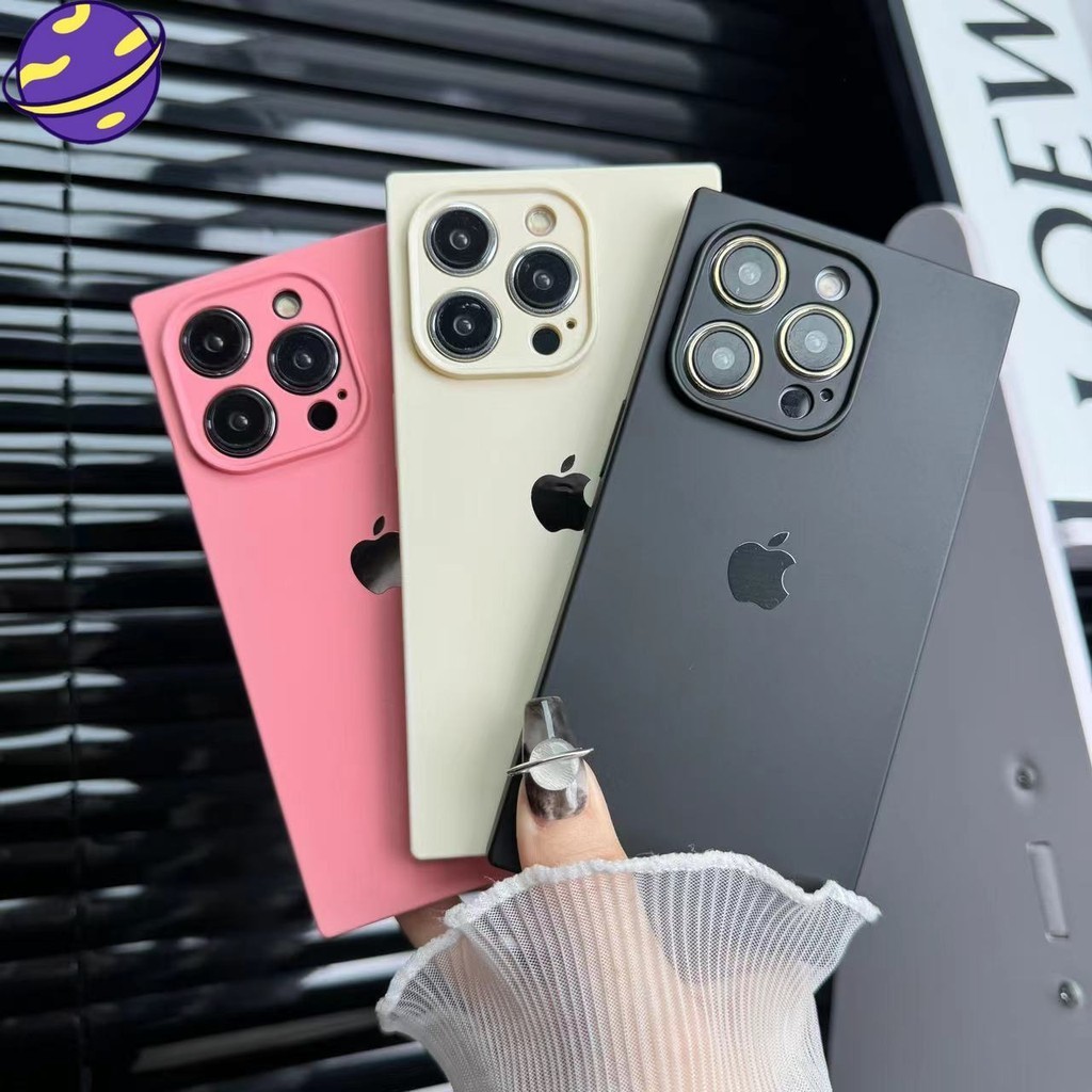 Capa De Telefone Quadrada Pintada E Galvanizada Adequada Para IPhone 16 15 14 13 12 11 Pro Max ...