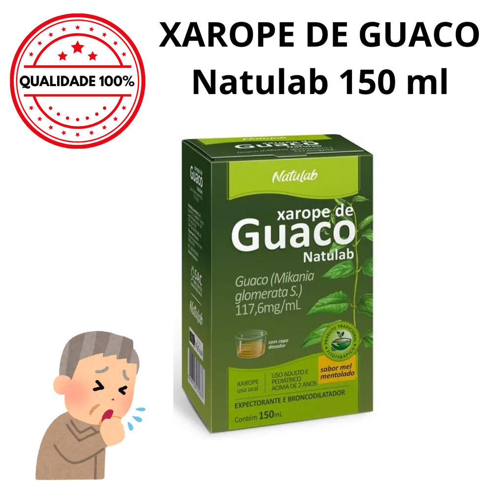 Xarope de Guaco - Expectorante natural Natulab - 150ml | Shopee Brasil