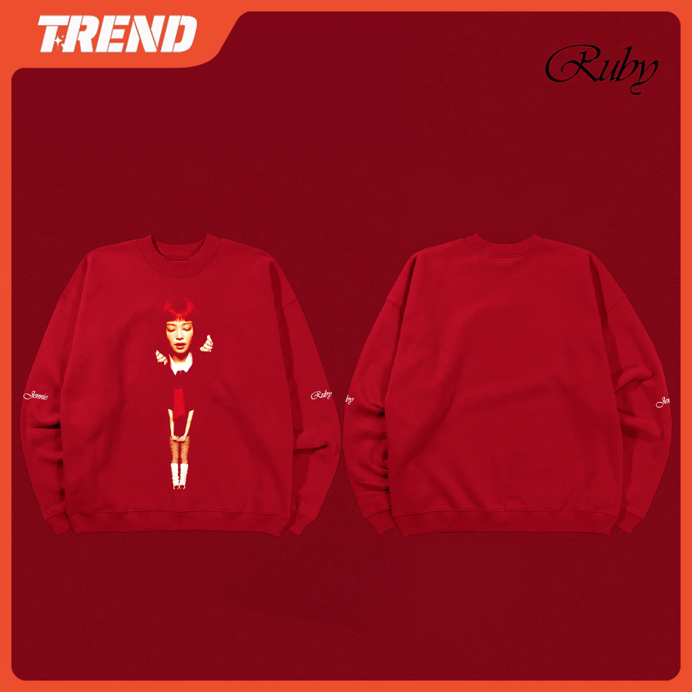 KPOP BLACKPINK JENNIE Ruby Merch Crewneck Suéter Masculino E Feminino ...
