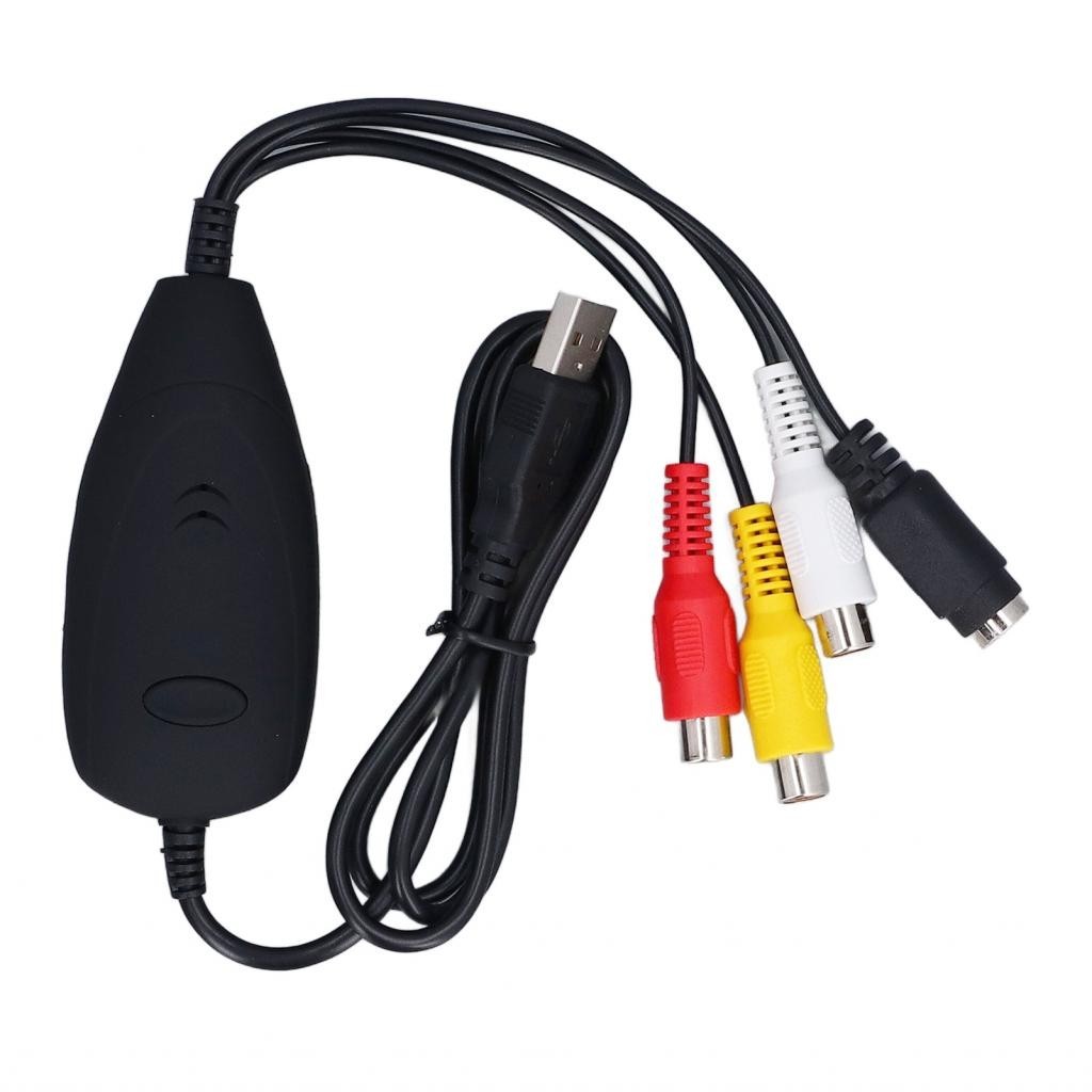 Placa De Captura De Vídeo VHS DVD Maker USB 2.0 Adaptador Suporta Plug ...