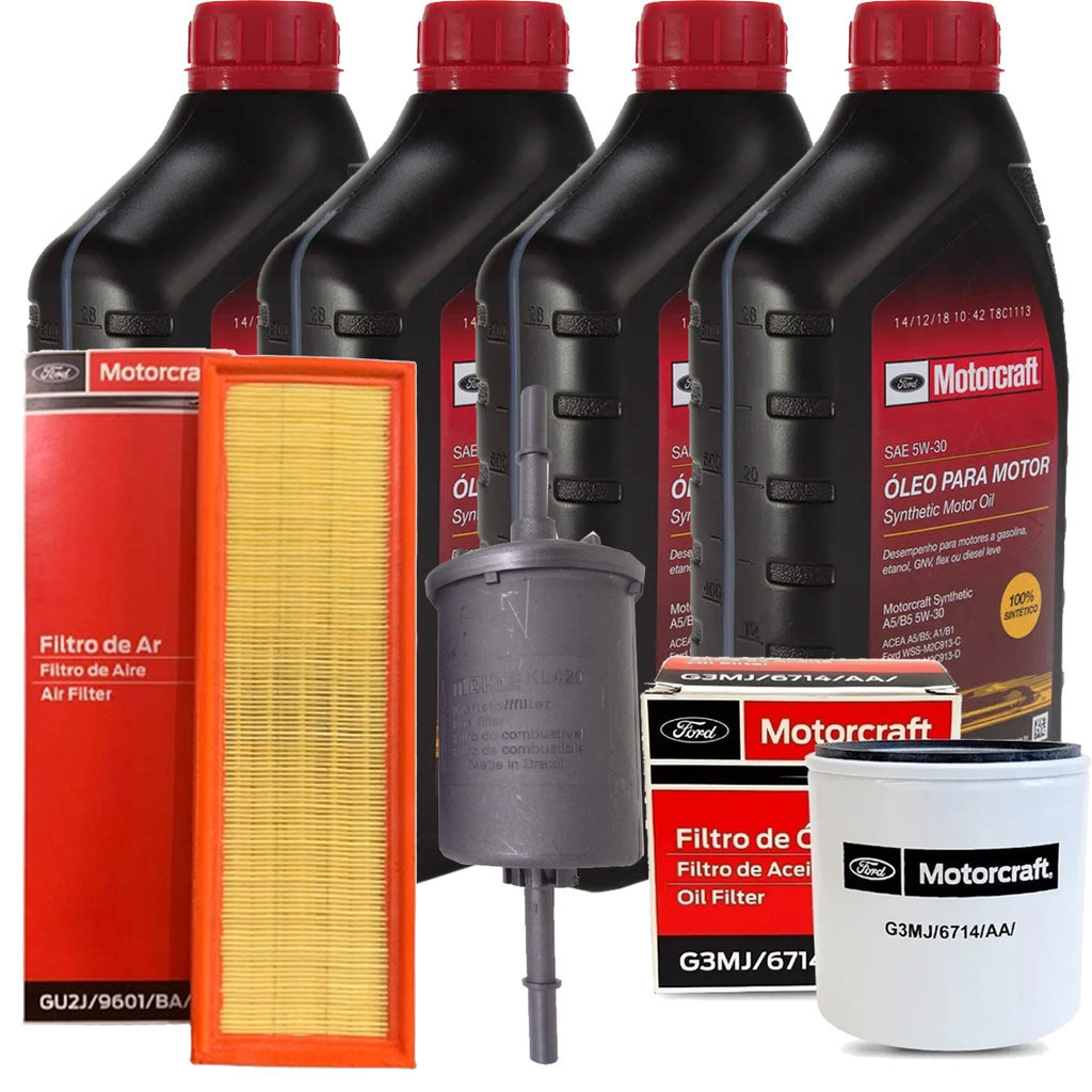 Kit Revisao Troca De Oleo 5W30 Ford Motorcraft Fiesta Ecosport Ka 1.0 1 ...