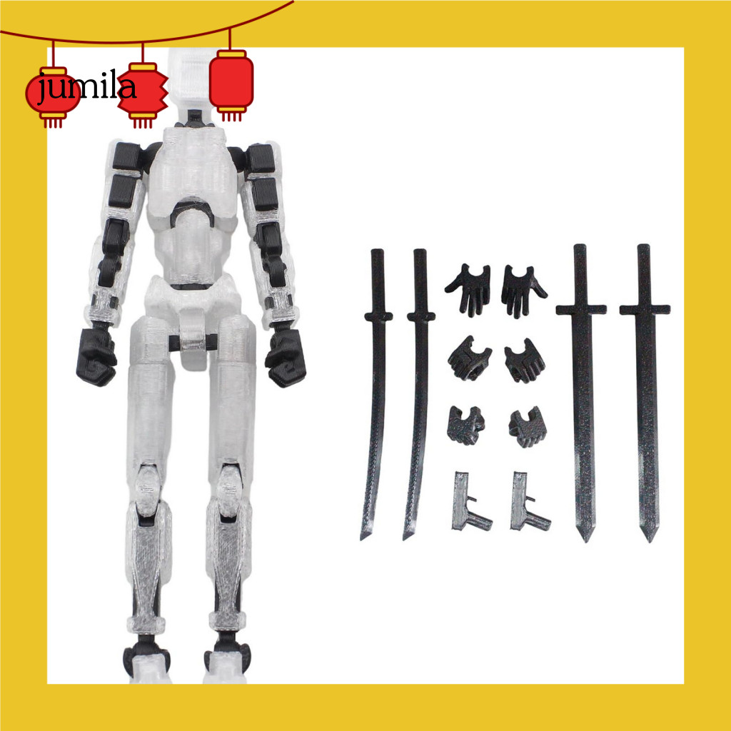 Jointed Man Doll Poseable Action Figure Articulated Robot Lucky 3d ...